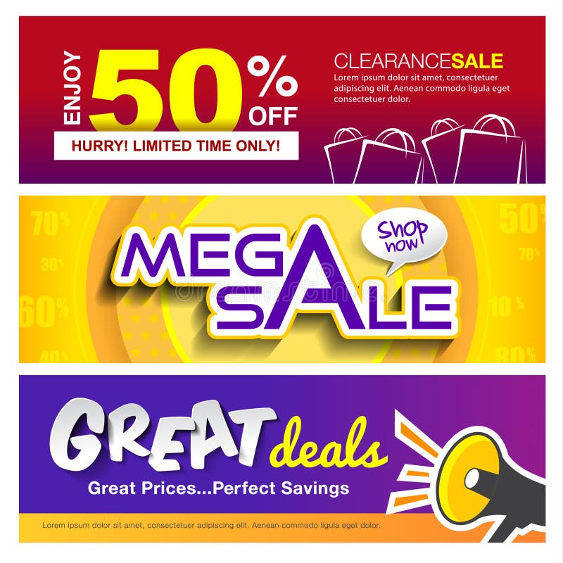 Sale banners stock vector. Illustration of blank, present - 17544276
