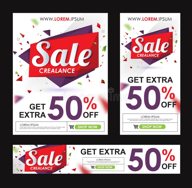Sale Banners Poster Tag Design. Stock Vector - Illustration of commerce ...