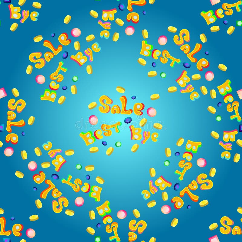 Sale Best Bye Seamless Pattern Stock Vector - Illustration of texture ...