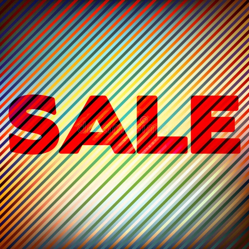 `Sale` on a Bright Striped Background. Vector Graphic Pattern Stock ...