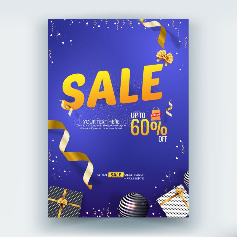 Sale Brochure/Flyer/Poster Vector Template Design Stock Vector ...
