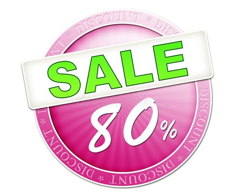 Sale button 80 stock illustration. Illustration of marketing - 42359372