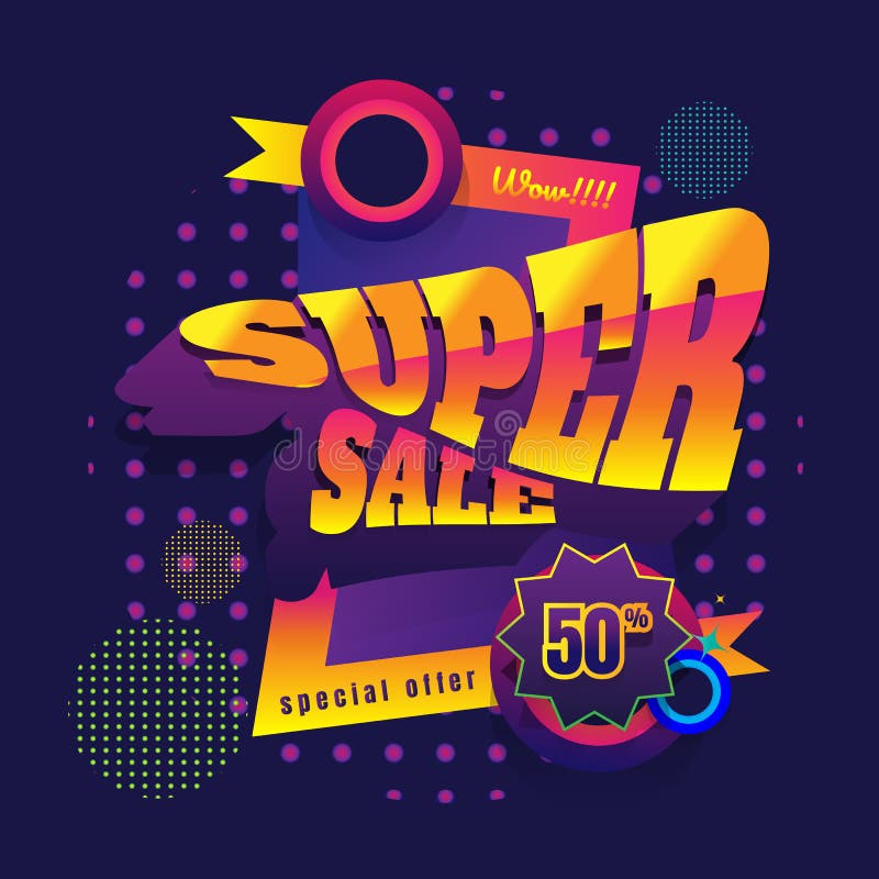 Sale Button Sale Vector Horizontal Banner - 50 Special Offer. L Stock ...