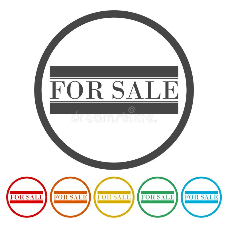 For sale button set stock vector. Illustration of discount - 128826724