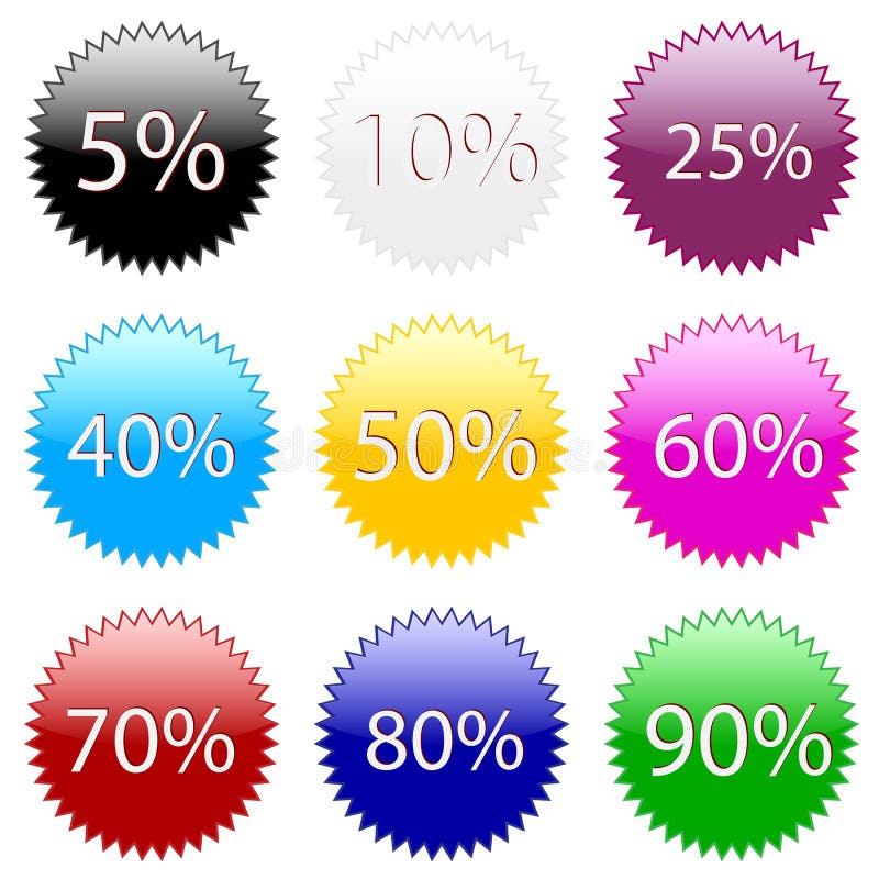Sale buttons stock vector. Illustration of commerce, offer - 40975201
