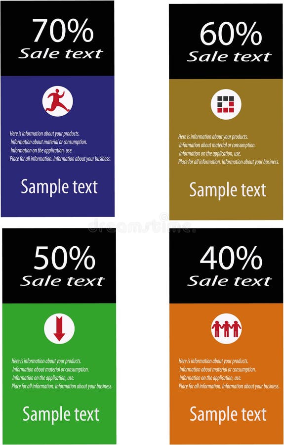 Sale Card Red Promotion Percentage Retail Stock Vector - Illustration ...