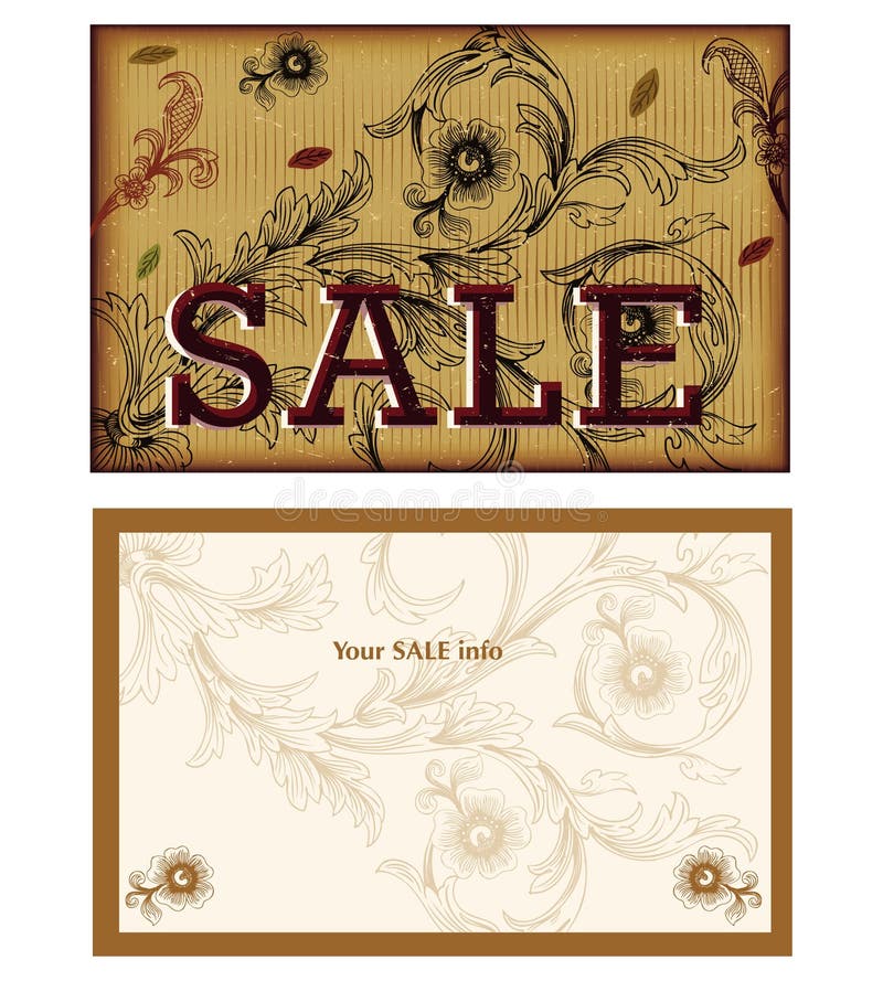 Sale Card design stock vector. Illustration of stationary - 21543389