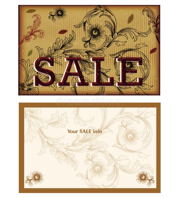 Sale Card design stock vector. Illustration of stationary - 21543389