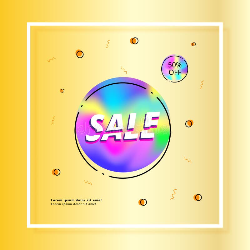 Sale Banner with Frame. Vector Illustration. Stock Vector ...