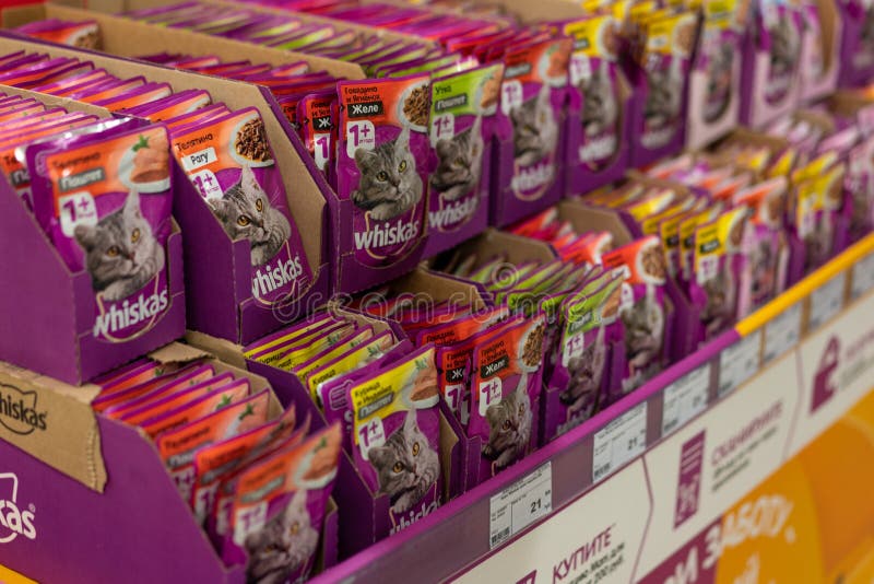 Sale of Cat Food at the Store Editorial Stock Photo - Image of choice ...