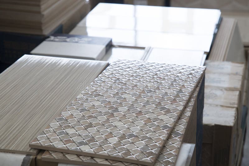 Sale of Ceramic Tiles. Ceramic Tile Store Stock Image - Image of store ...