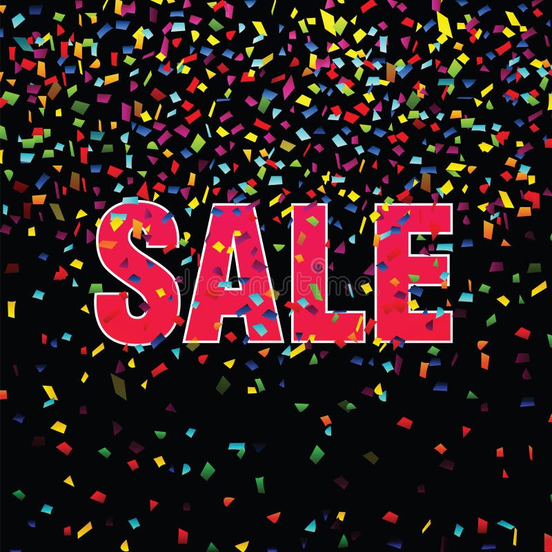 Sale stock vector. Illustration of sale, flying, streamer - 46244887