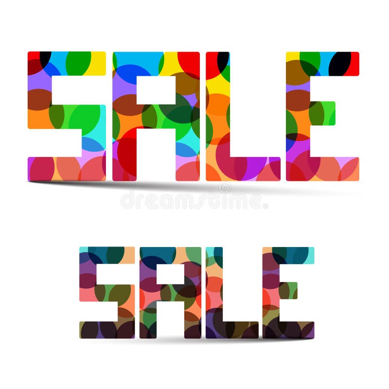 Sale Colorful Vector Title stock vector. Illustration of collection ...