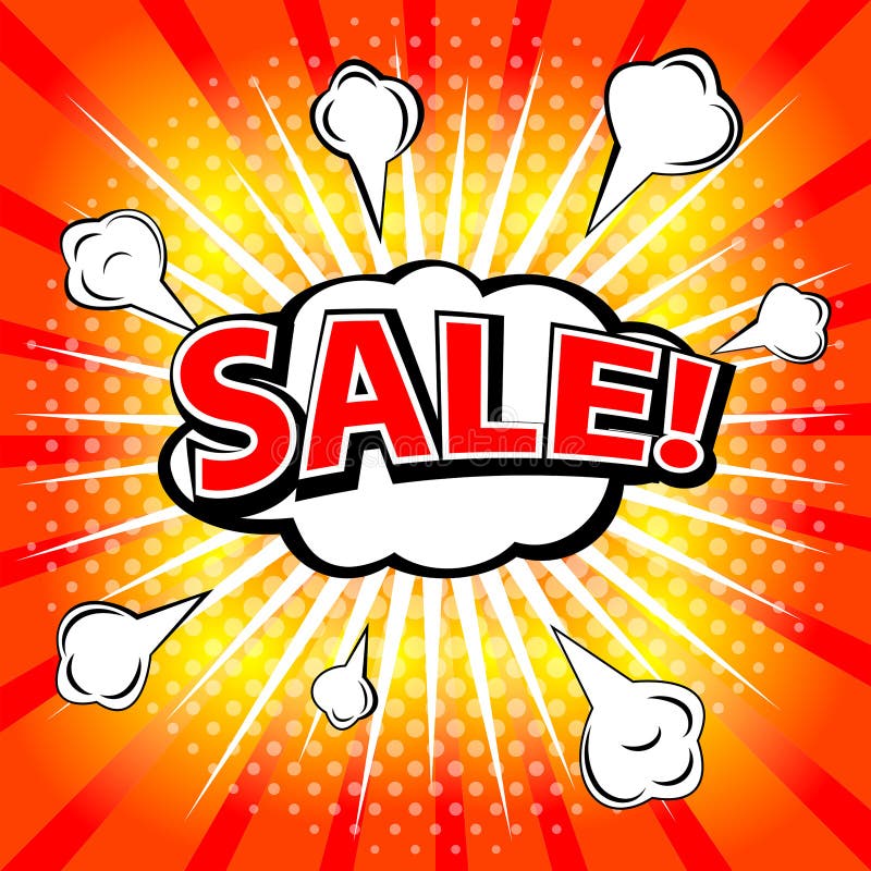 SALE! Comic Speech Bubble, Cartoon. Stock Vector - Illustration of ...