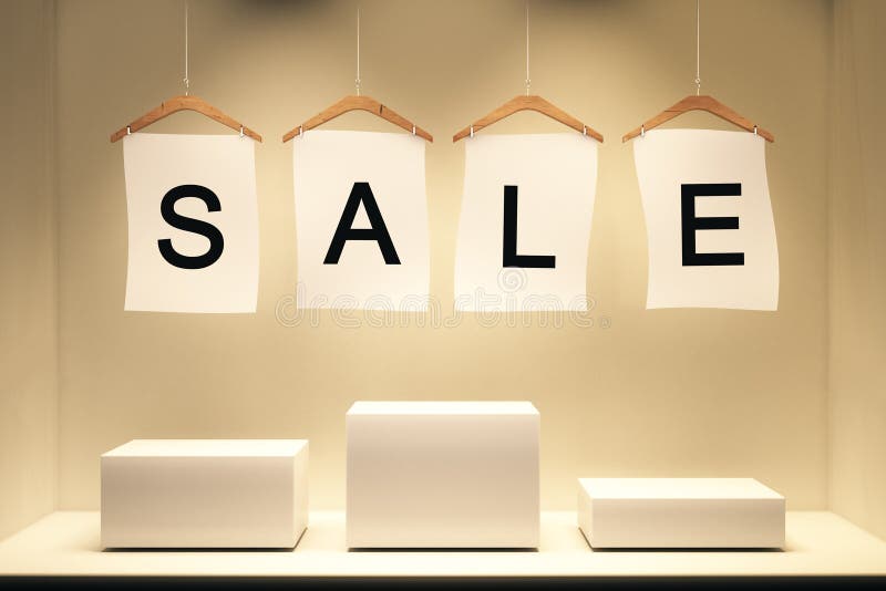 Sale concept three stands stock illustration. Illustration of copy ...