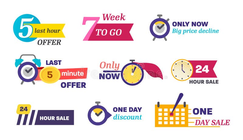 Sale Countdown Badges. Big Deal, Limited Sale Announcement. Promo ...