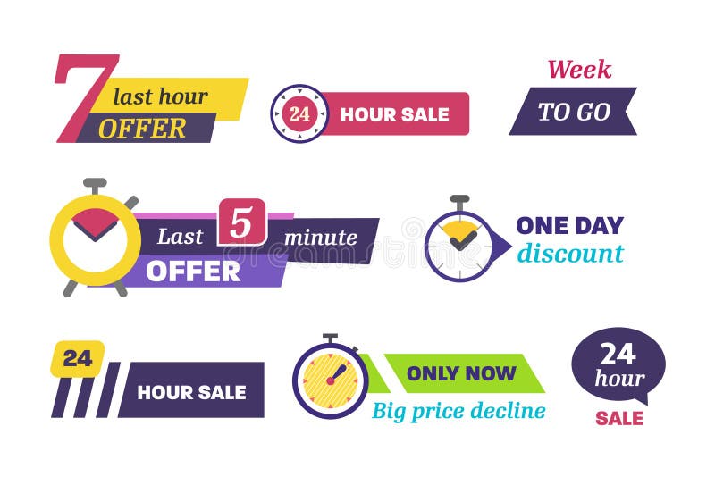 Sale Countdown Badges. Big Deal, Limited Sale Announcement. Promo ...