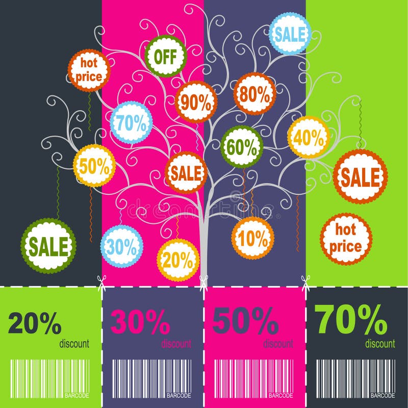 Sale Coupons stock vector. Illustration of discounted - 47289716