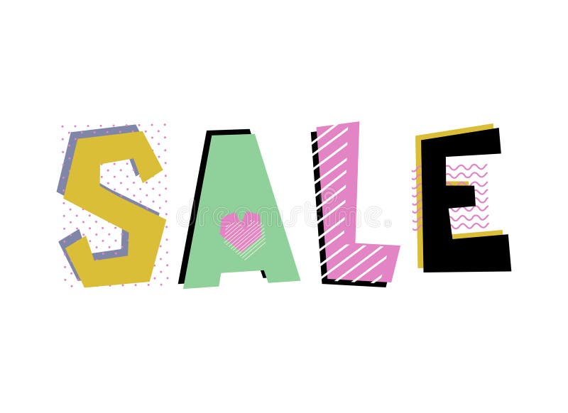 Sale. Creative Hand Drawn Poster Stock Vector - Illustration of ...