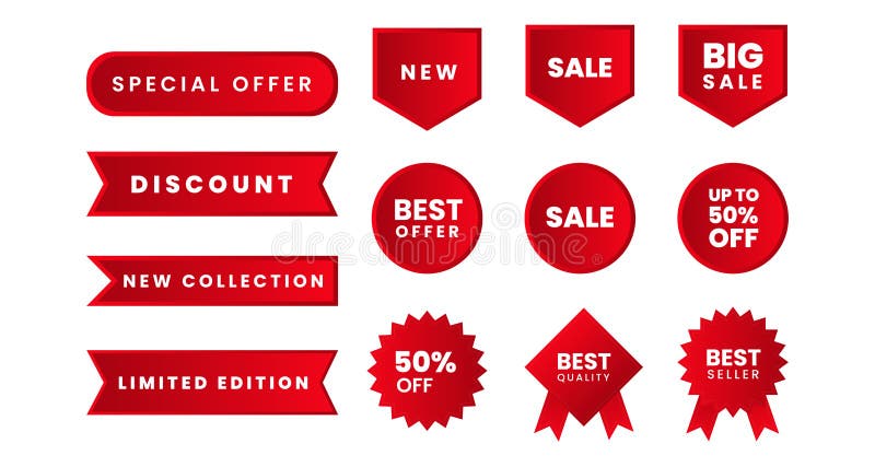 Sale - Creative Labels Set Vector Illustration.concept Discount ...
