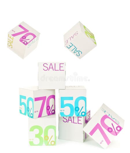 Sale Cubes stock photo. Image of percent, marketing, price - 15534264