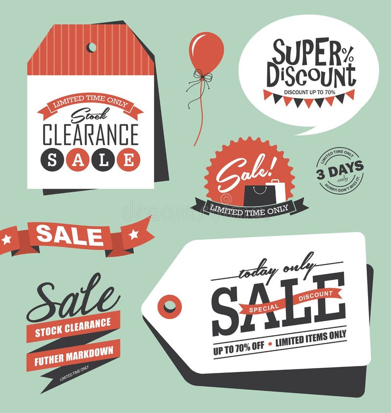 Sale design elements stock vector. Illustration of design - 50968335