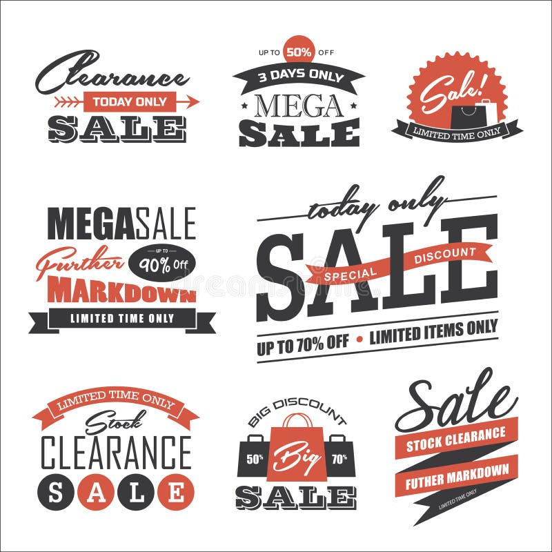Sale design elements stock vector. Illustration of sale - 50968713