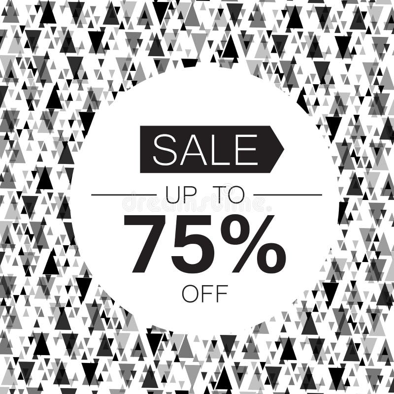 Sale Design Template. Abstract Triangle Monochrome Background Stock ...