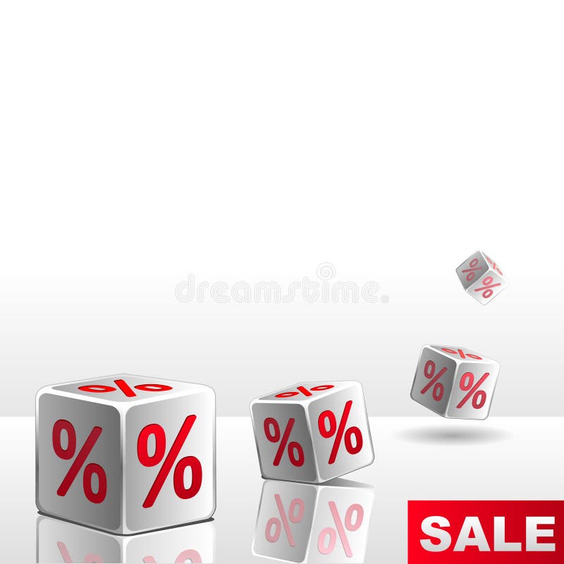 Sale dice stock vector. Illustration of financial, discount - 8467811