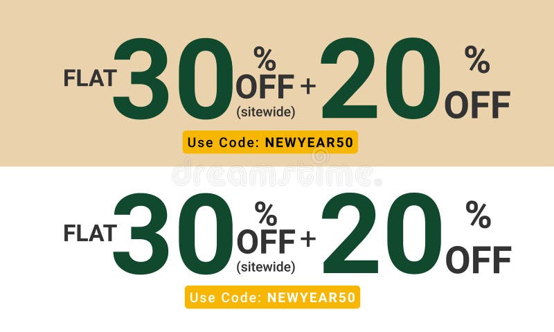 50 Sitewide Discount. Special Price Discount Offer. Vector Flat Design ...