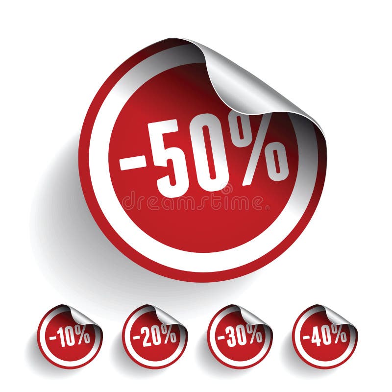 Sale Discount Label Set Badge Stock Vector - Illustration of sign ...