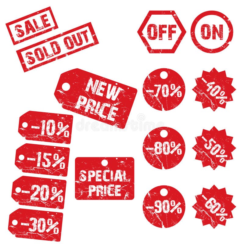 Sale and Discount Tags Set 2 Stock Vector - Illustration of business ...
