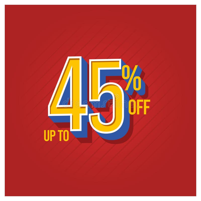 Sale Discount Up To 45 Off Set Vector Template Design Illustration ...