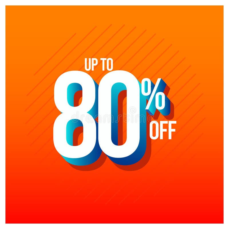 Sale Discount Up To 80 Off Set Vector Template Design Illustration ...