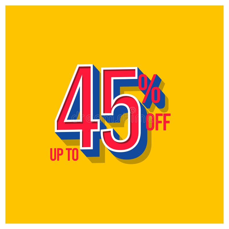 Sale Discount Up To 45 Off Set Vector Template Design Illustration ...