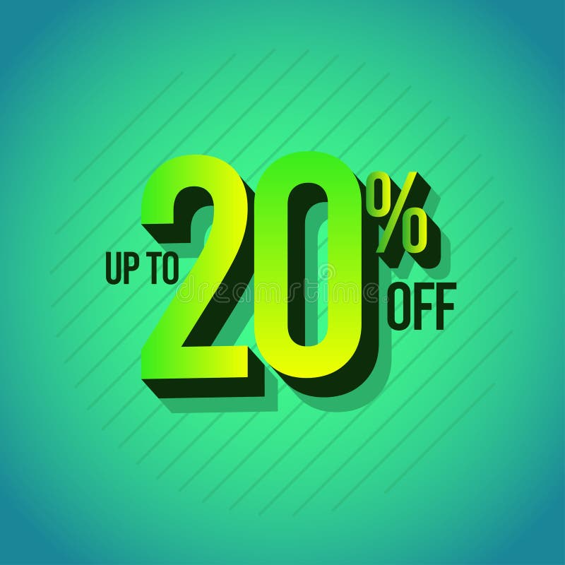 Sale Discount Up To 20 Off Set Vector Template Design Illustration ...