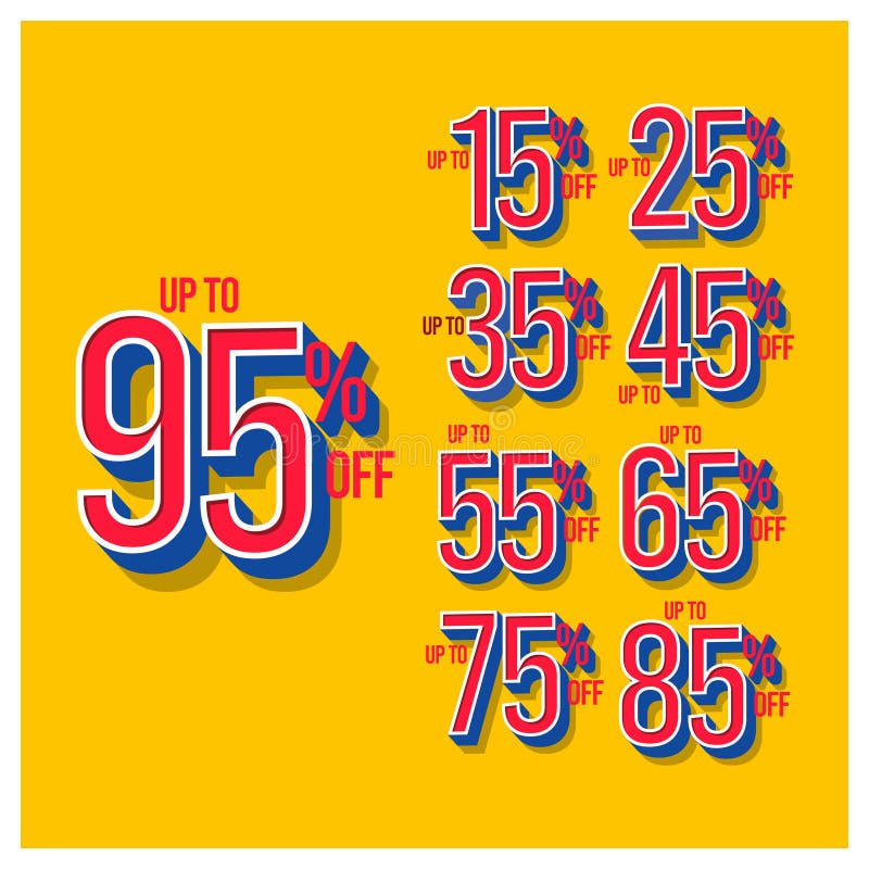 Sale Discount Up To 95 Off Set Vector Template Design Illustration ...