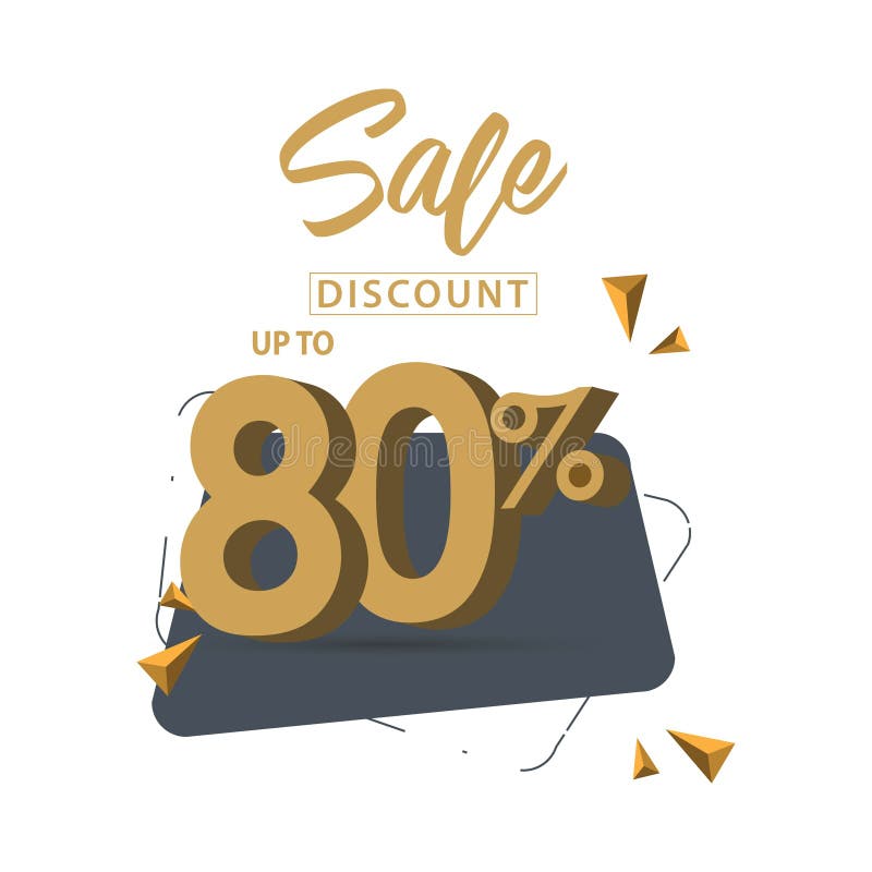 Sale Discount Up To 80 Vector Template Design Illustration Stock Vector ...