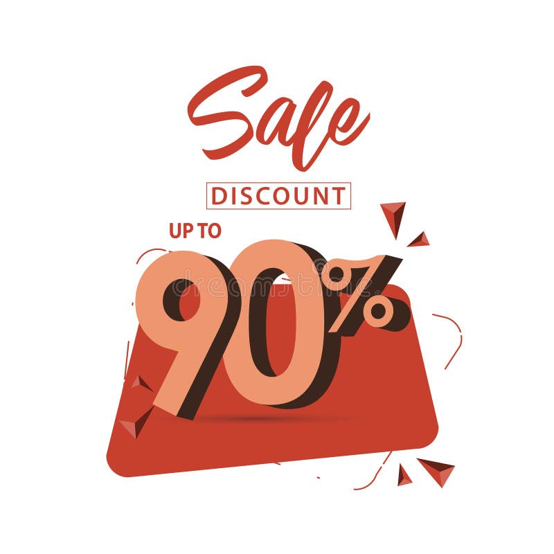 Sale Discount Up To 90 Vector Template Design Illustration Stock Vector ...