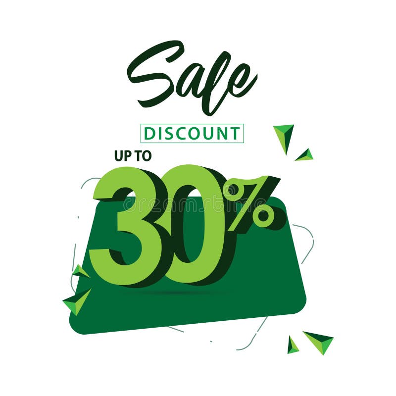 Sale Discount Up To 30 Vector Template Design Illustration Stock Vector ...