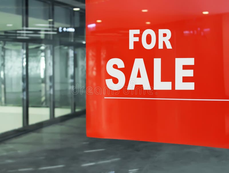 For Sale. Empty Shop. stock photo. Image of loan, glass - 12598626