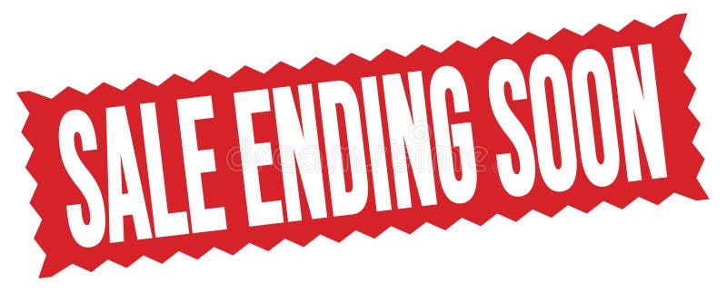 SALE ENDING SOON Text Written on Red Stamp Sign Stock Illustration ...