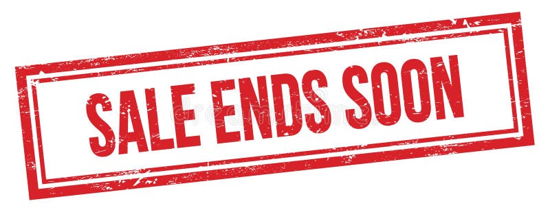 SALE ENDS SOON Text on Red Grungy Vintage Stamp Stock Illustration ...