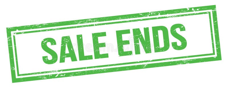 SALE ENDS Text on Green Grungy Vintage Stamp Stock Illustration ...