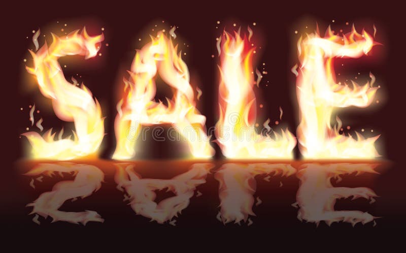 Sale from fire stock vector. Illustration of idea, glamour - 24177425