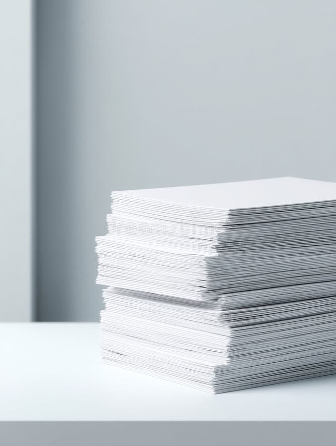 Sale Flyer Stack Arranged Neatly on a White Tabletop during Daylight ...