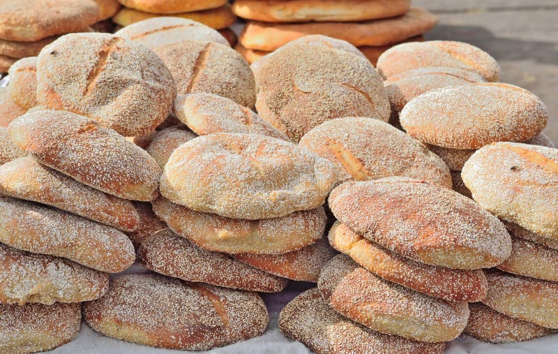 Sale of Fresh Bread on the Market Stock Image - Image of labor, fresh ...