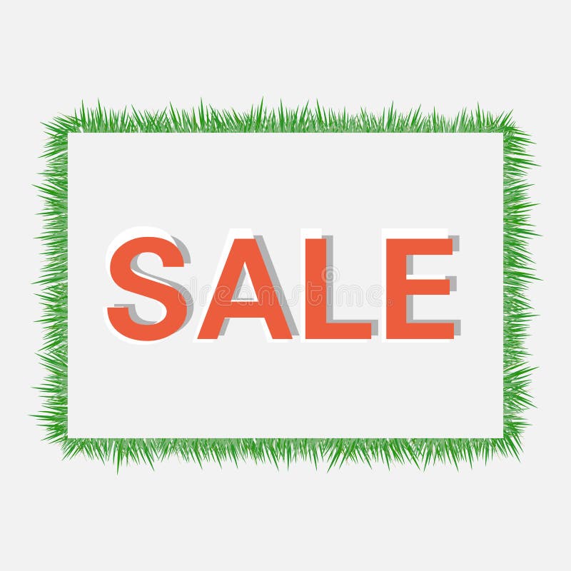 Sale grass frame stock vector. Illustration of geometric - 91678706