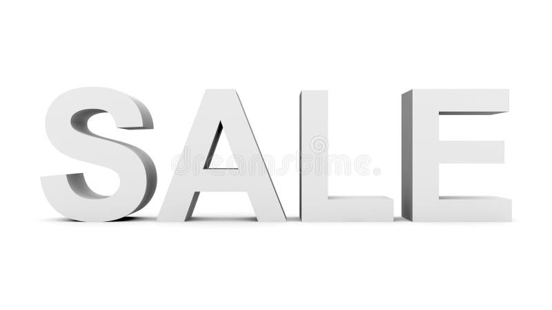 SALE - Gray 3d Letters Isolated on White Stock Illustration ...