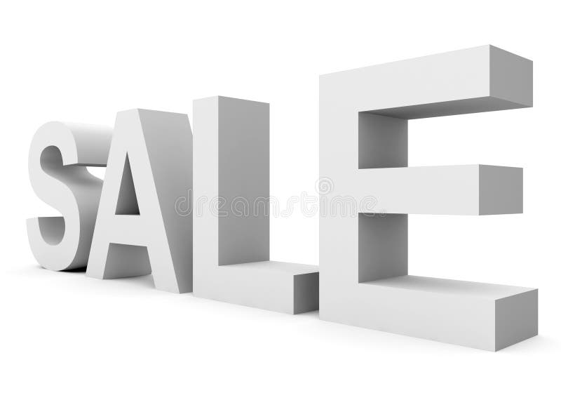 SALE - Gray 3d Letters Isolated on White Stock Illustration ...